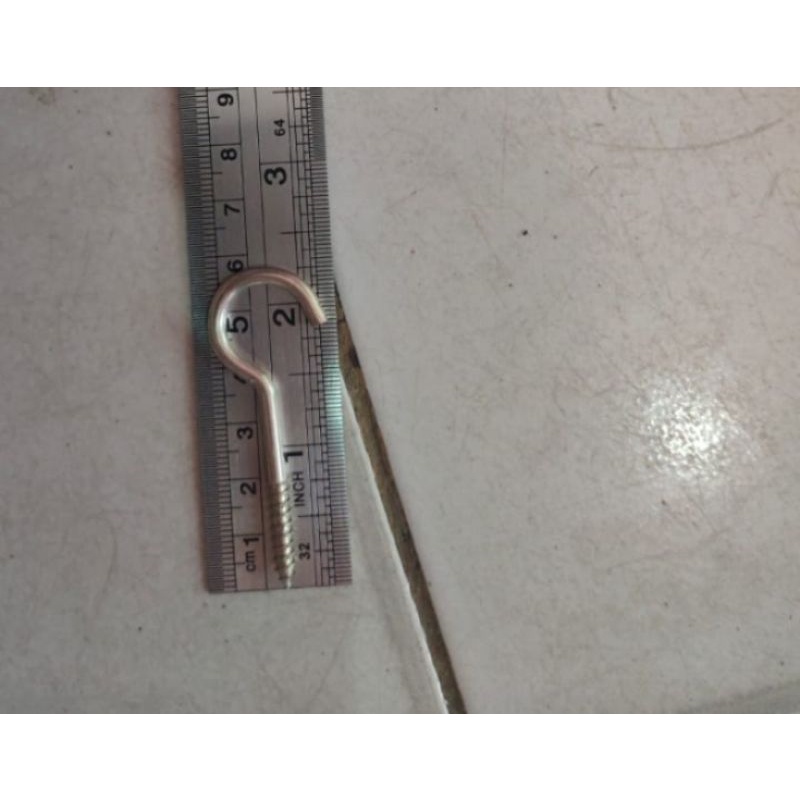 Jual JUAL SATUAN SKRUP SEKRUP GANTUNG SKRUP KAIT BESI SCREW HOOK 6cm ...