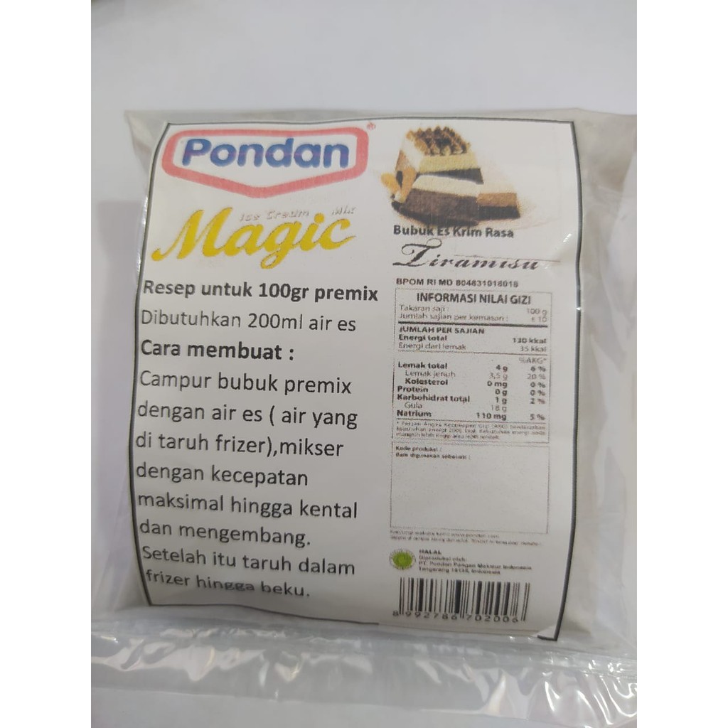 Jual PONDAN BUBUK ES KRIM 100gr/TEPUNG PREMIX ES KRIM | Shopee Indonesia