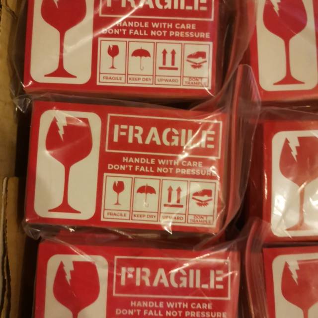 Jual STICKER FRAGILE 8x5CM (isi 100pcs) | Shopee Indonesia