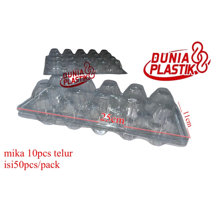 Jual isi50pcs MIKA TELUR tempat box kotak bening kemasan plastik untuk ...