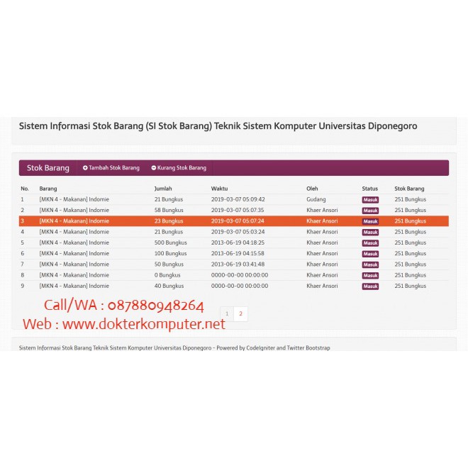 Jual Aplikasi - Program Stok Barang berbasis Web | Shopee Indonesia