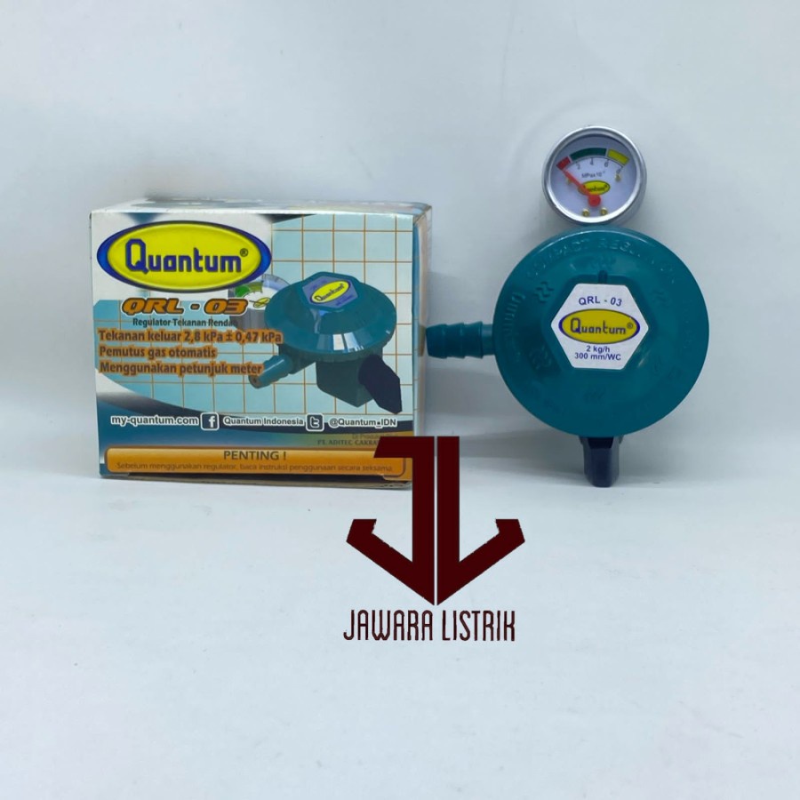 Jual REGULATOR KOMPOR GAS + METER QUANTUM QRL03 | Shopee Indonesia