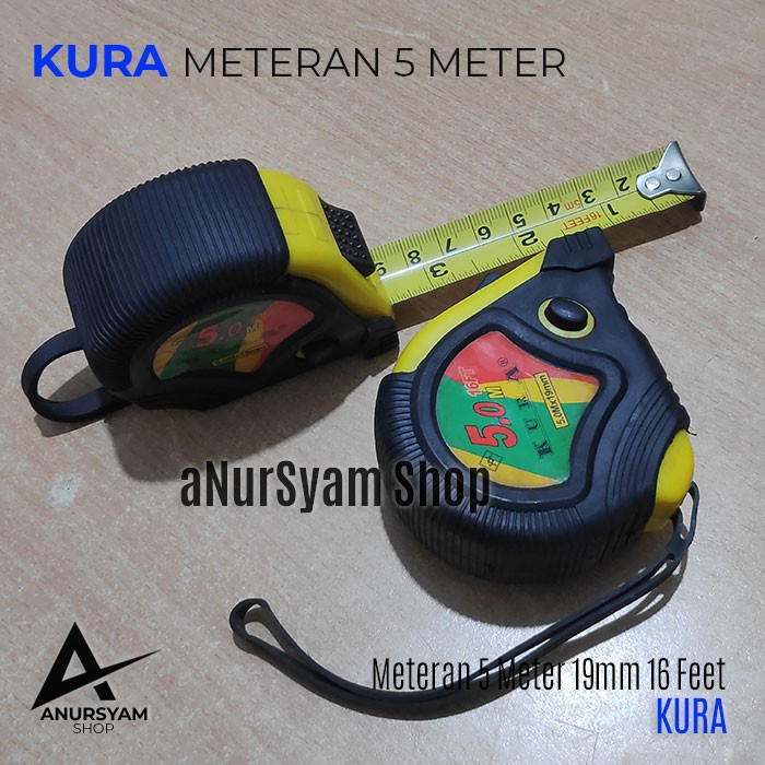 Jual Meteran 5 Meter KURA 5M/19mm / Alat Ukur 5 Meter / Measuring Tape ...
