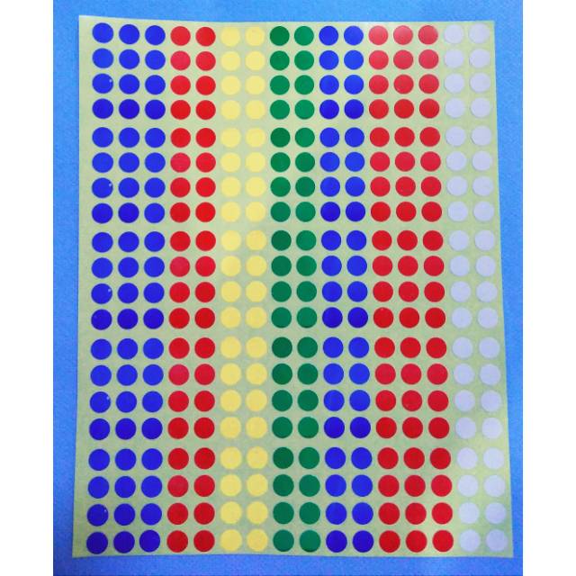 Jual Stiker Sticker Warna Bulat 8mm dan 13mm ( 1 lembar ) | Shopee ...