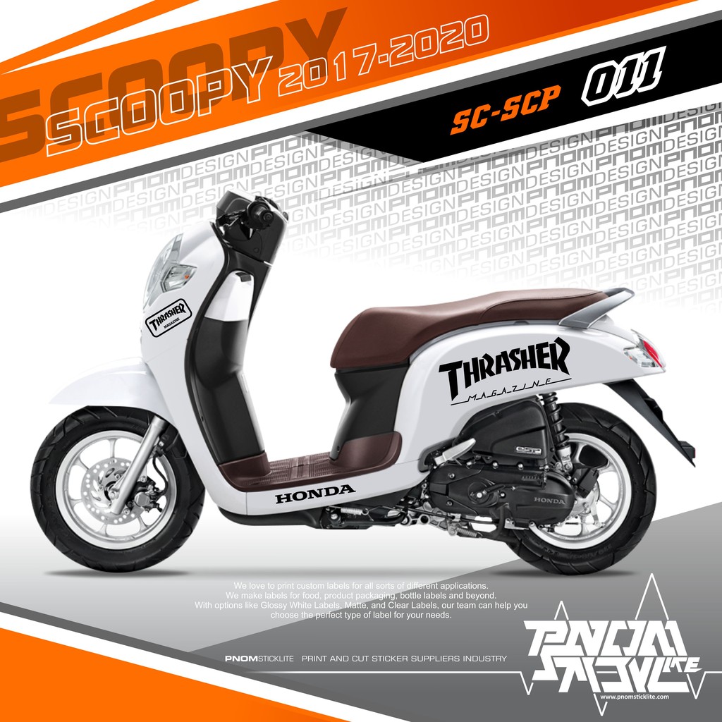 Jual Striping Scoopy Cutting Sticker Scoopy Thrasher 2017 2018 2019 ...