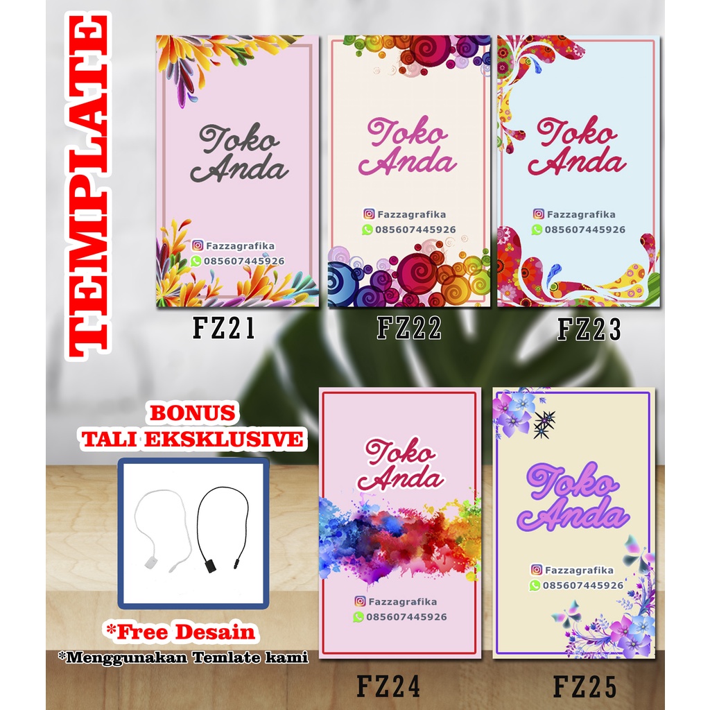 Jual Hang Tag - Label Baju/Produk Ukuran 3x5 cm BONUS TALI [Min order ...