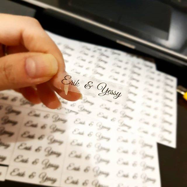 Jual Stiker / label nama transparan souvenir MURAH cuma 99 perak ...