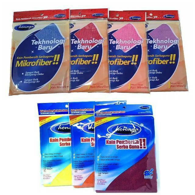 Jual Honaga Lap Microfiber Serbaguna Mobil dan Dapur 40 x 40 cm ...
