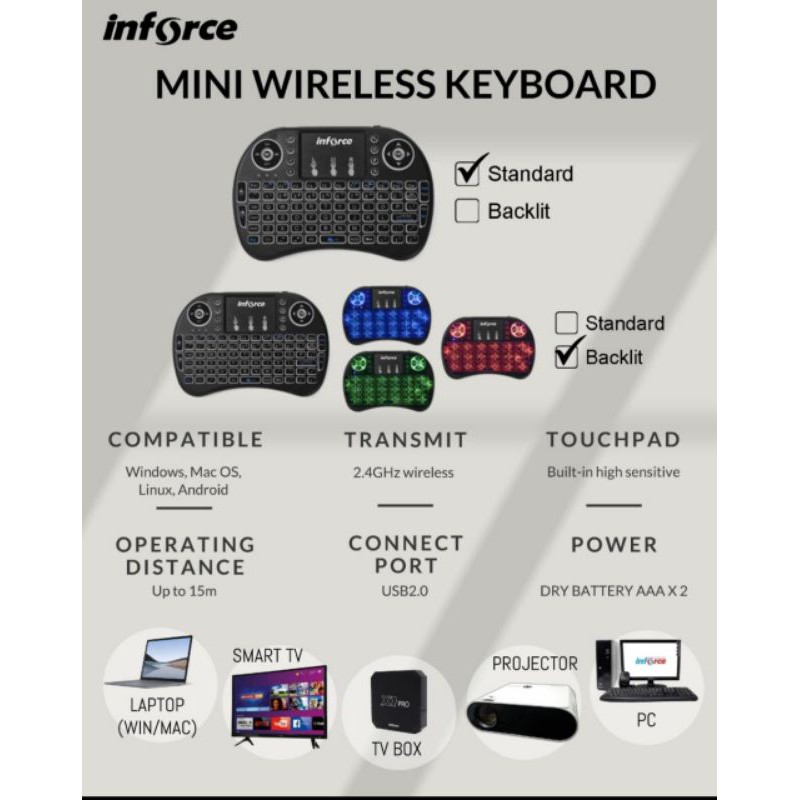 Jual KEYBOARD MINI WIRELESS ,ADA LAMPU UTK SMARTPHONE ,LAPTOP ,PC,TV ...