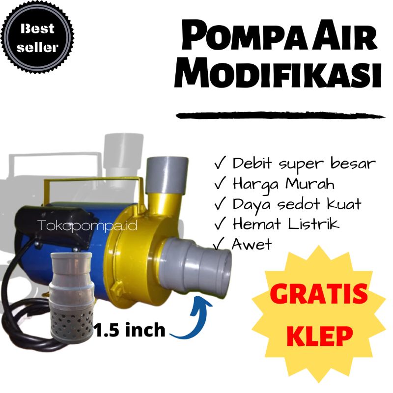 Jual Pompa Air kolam super deras pompa Modifikasi Debit Air Besar ...