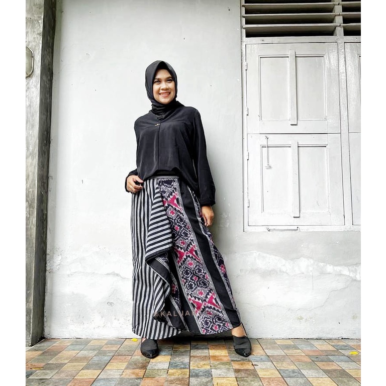Jual Rok lurik/Rok Wanita/Rok panjang wanita/Bawahan Wanita~ KaLu DRUPADI Skirt Tenun Lurik ...