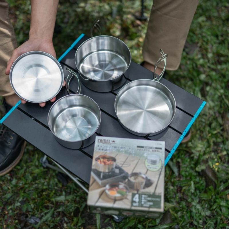Jual NESTING CAMPING Cooking set stainless camelwill ISI 4 - cookingset ...