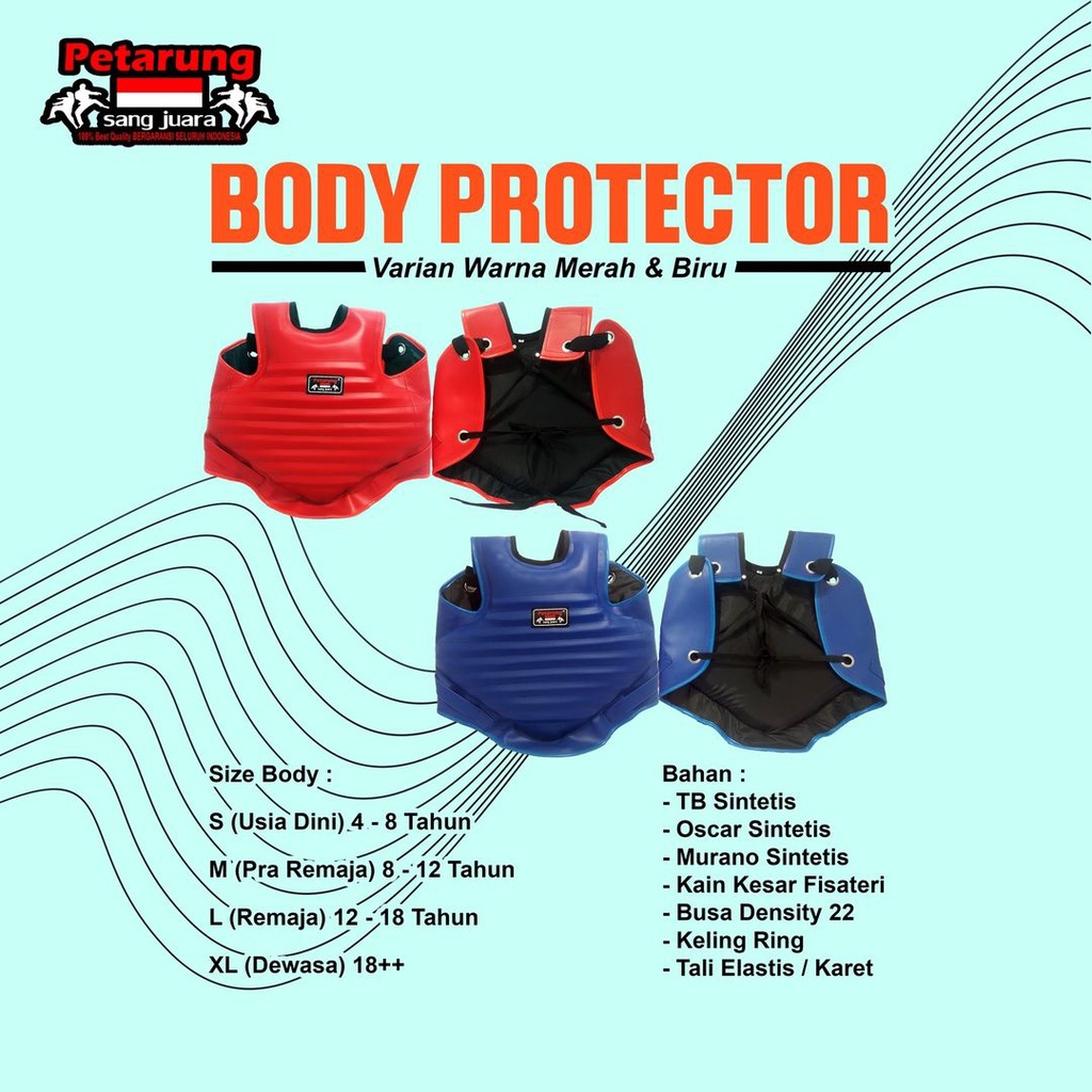 Jual body protector silat/pelindung badan/body Silat/body pencak silat ...