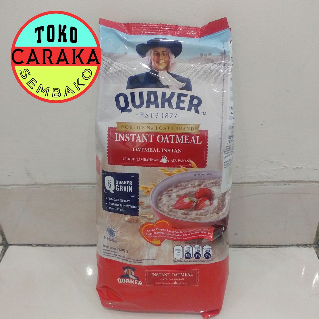 Jual Quaker Oatmeal Merah Instant - Oat Meal Instan - 800g | Shopee ...