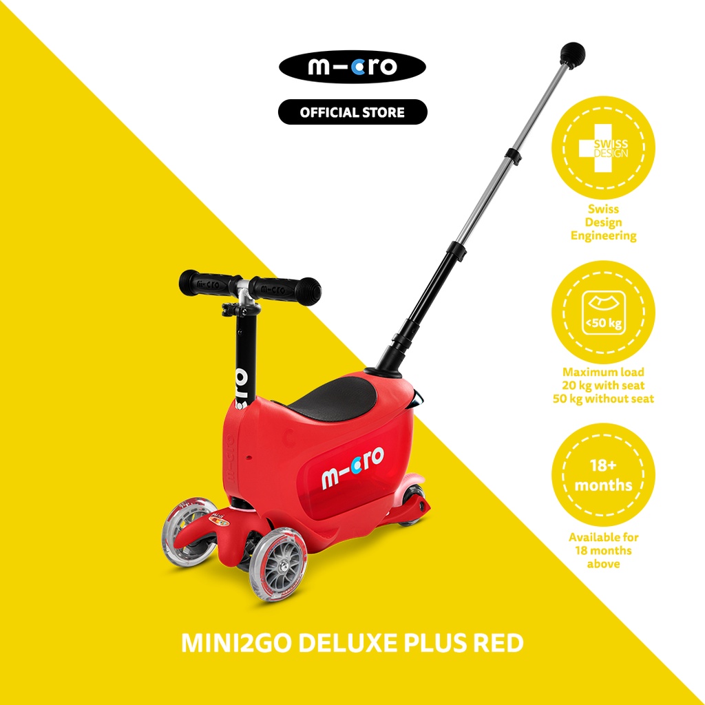 Jual Micro Mini 2 Go Deluxe Plus Red - Skuter Dorong Anak Roda Tiga ...