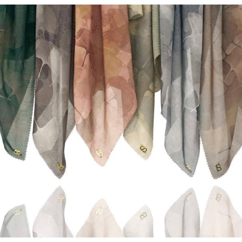 Jual buttonscarves ginkgo series | Shopee Indonesia
