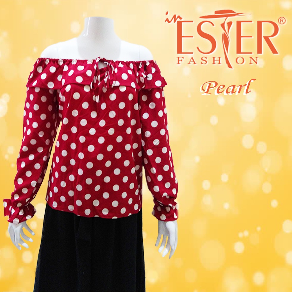 Jual inESTER Blouse Sabrina PEARL | Shopee Indonesia