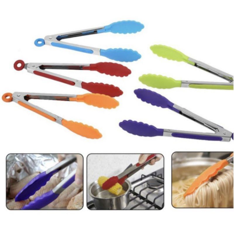 Jual Penjepit Capit/Capitan stainless/Jepit Makanan Kue Gorengan ...