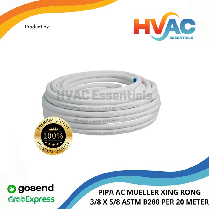 Jual PIPA AC MUELLER XING RONG 3/8 X 5/8 ASTM B280 PER 20 METER ...