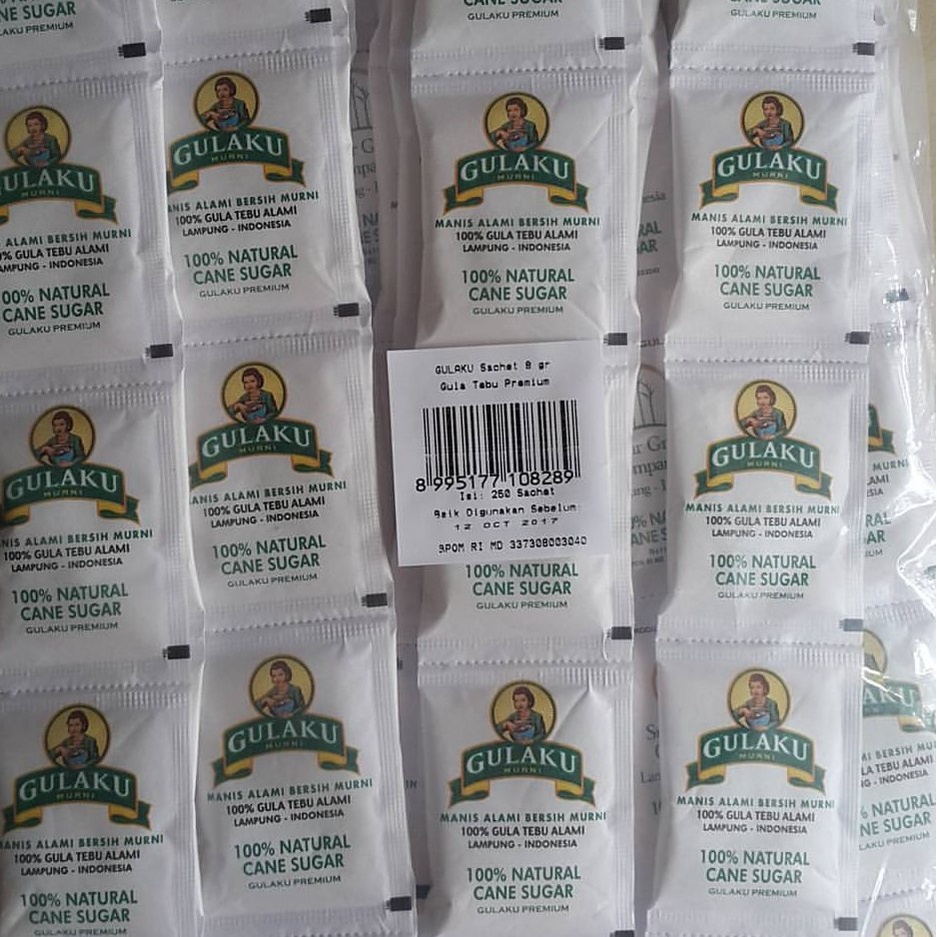 Jual [1pack isi 250pcs] Gulaku Sachet 8gr Gula Pasir Tebu Murni ...
