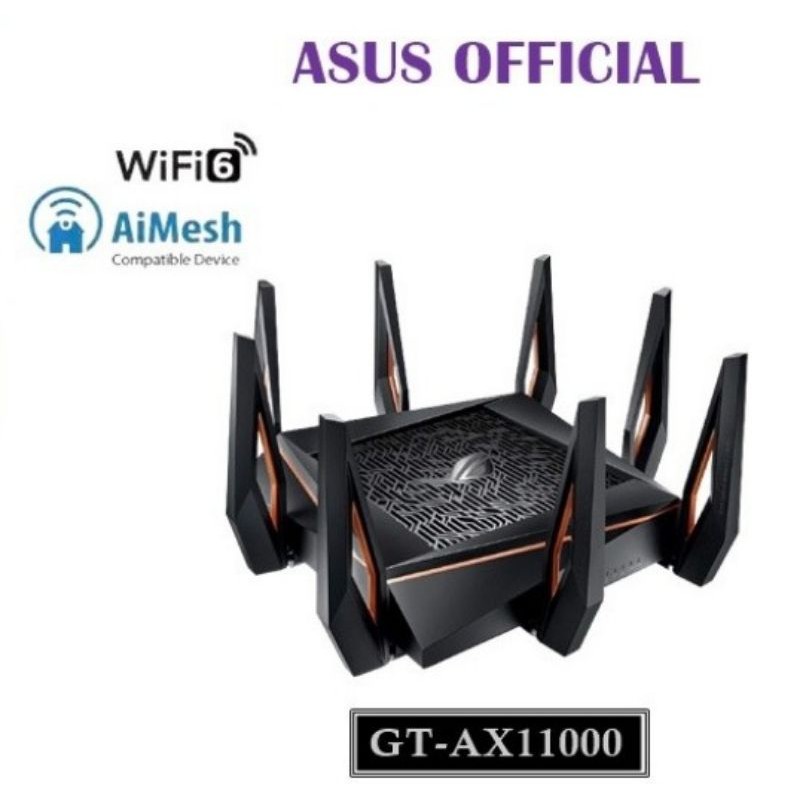 Jual Asus GT-AX11000 TRI-BAND WiFi 6 ROUTER GT-AX11000-BLACK | Shopee ...