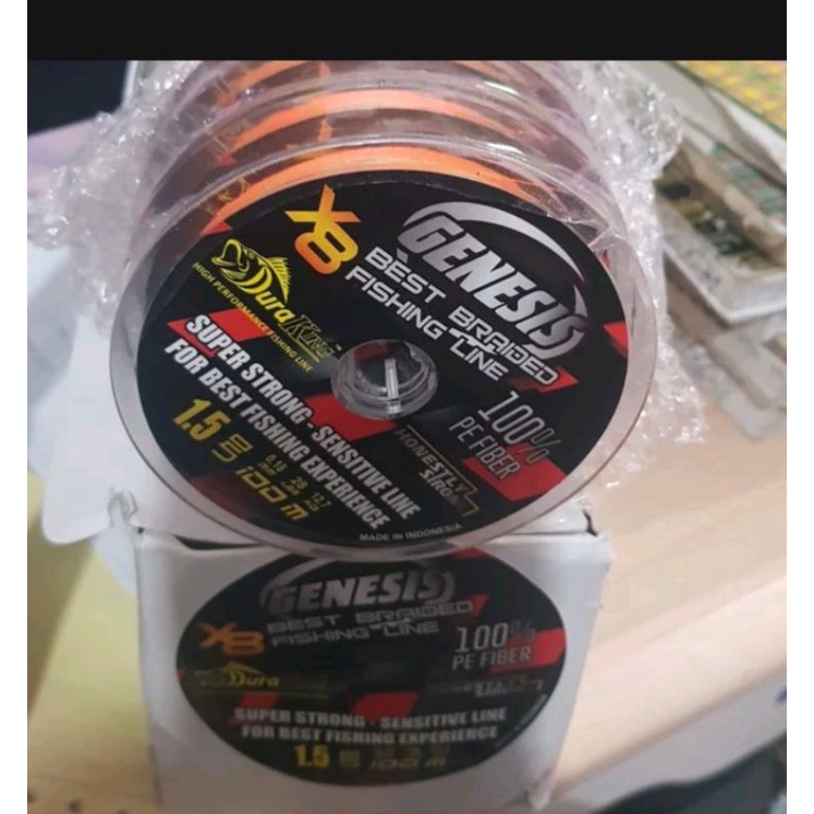 Jual senar pancing pe braid duraking genesis 100 meter by duraflex ...