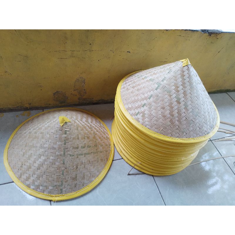 Jual Caping Bambu diameter 40 cm warna kuning | Shopee Indonesia