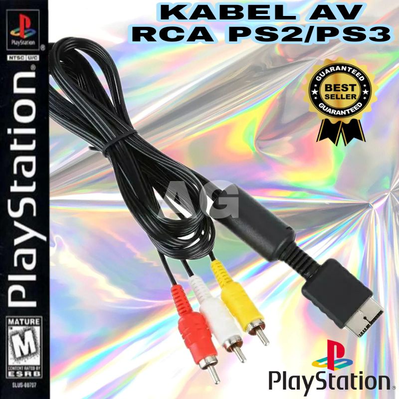 Jual KABEL AV/RCA SEMI ORI UNTUK PS2/PS3 | Shopee Indonesia