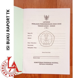 Jual GROSIR Buku Raport Sekolah TK Untuk Umum Kurikulum Merdeka | Buku ...