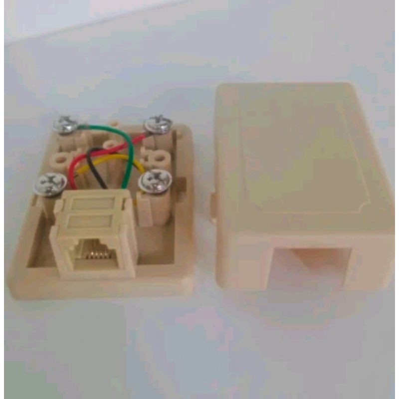 Jual konektor Telepon RJ 11 satu Lubang / Roset Telepon | Shopee Indonesia