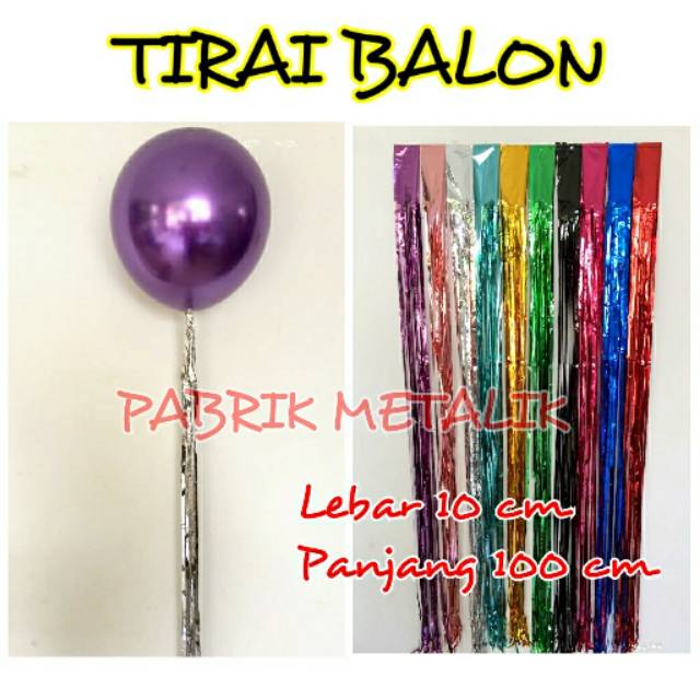 Jual Tirai Balon / Tali Balon / Pita Balon / Tirai Balon Foil / Rumbai ...
