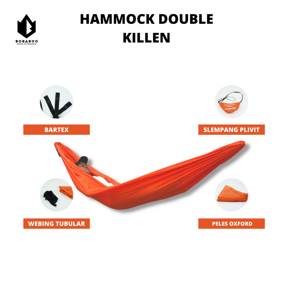 Jual [ COD ] Hammock Double Killeen Jumbo Full Bartex - Ayunan Gantung ...
