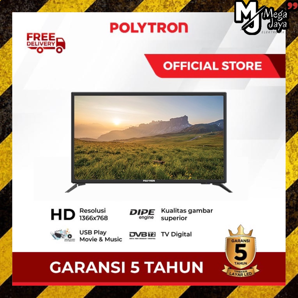 Jual TV LED POLYTRON 24 INCH PLD 24V1853 / POLYTRON 24V1853 / DIGITAL ...