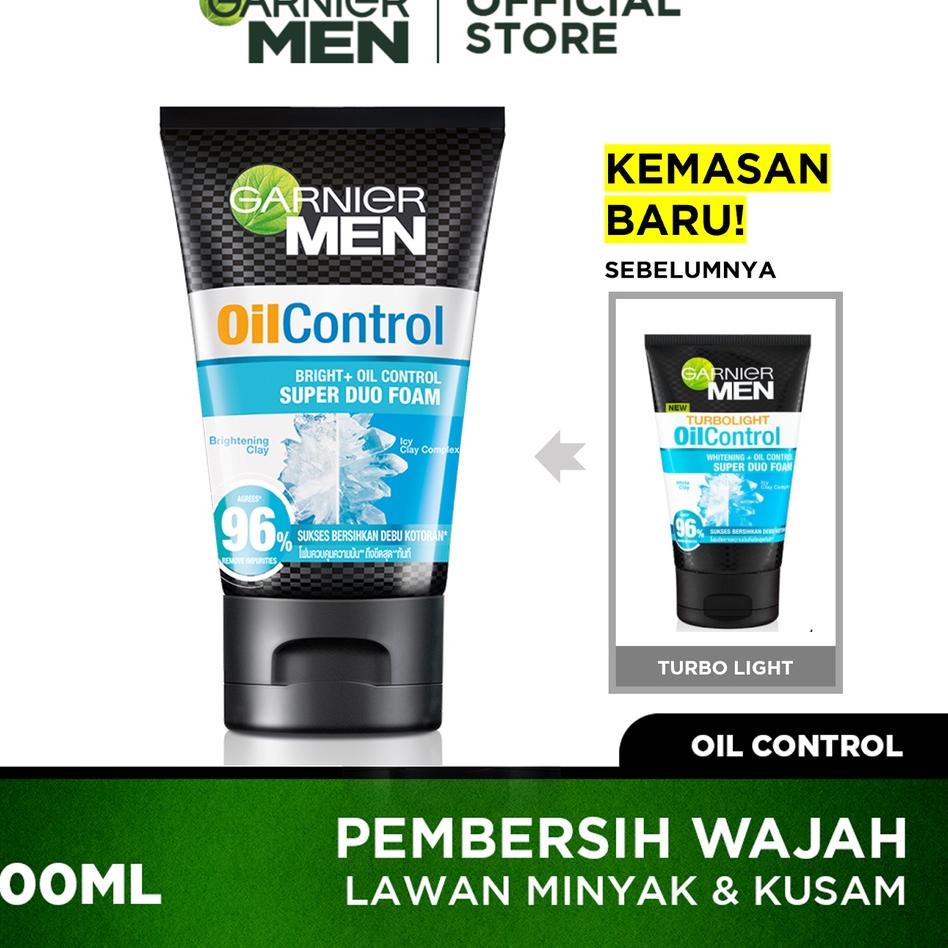 Jual Model Terupdate Garnier Men Bright + Oil Control Super Duo Foam ...