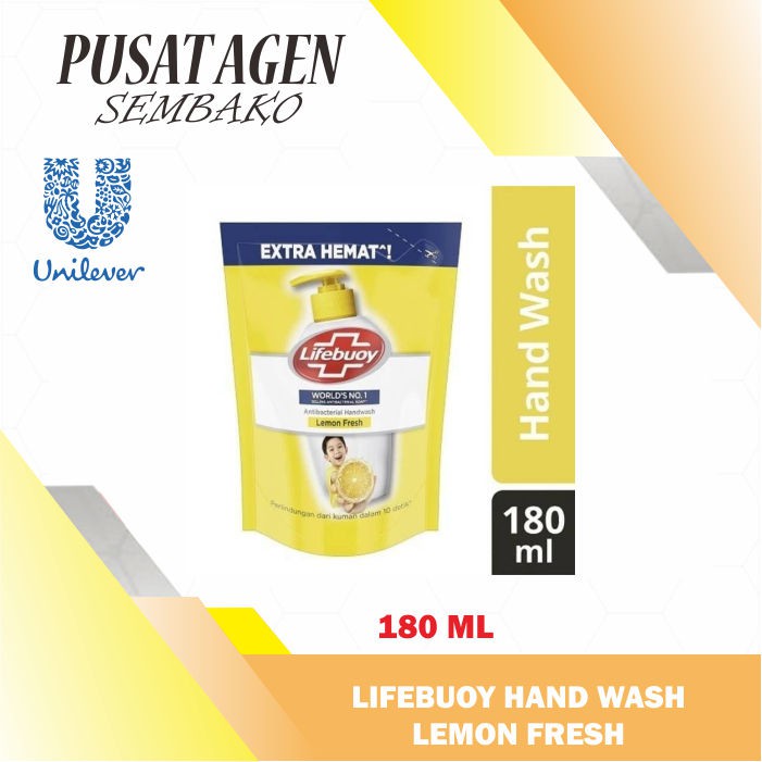Jual Lifebuoy Hand Wash Lemon Fresh Refill 180 Ml Sabun Cuci Tangan