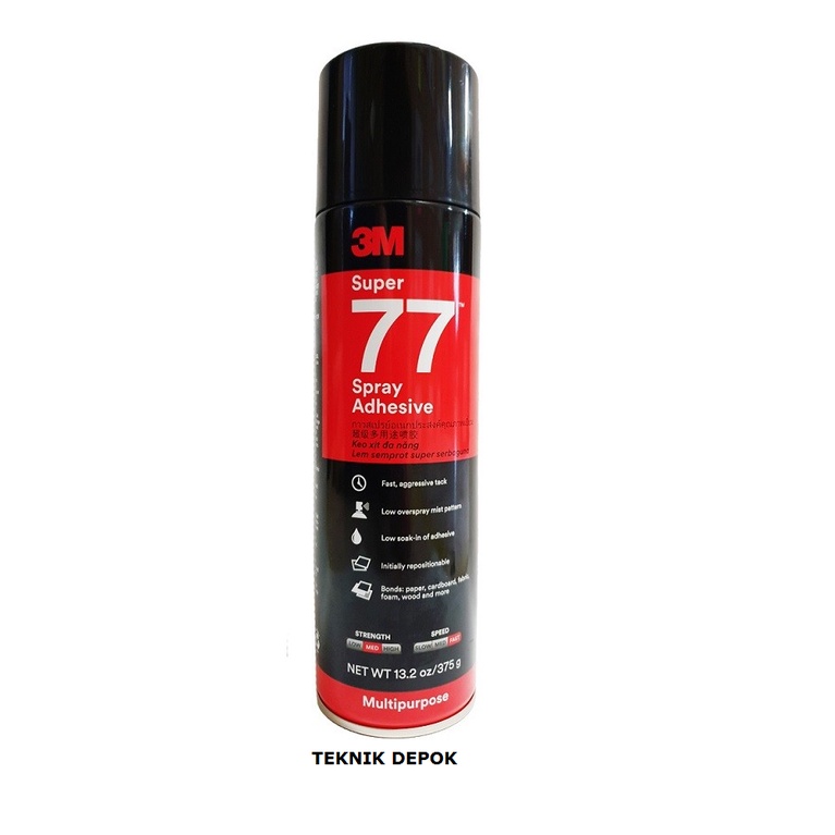 Jual Lem semprot Serbaguna 3M Super 77 Spray Adhesive 375 Gram Lem Kayu ...