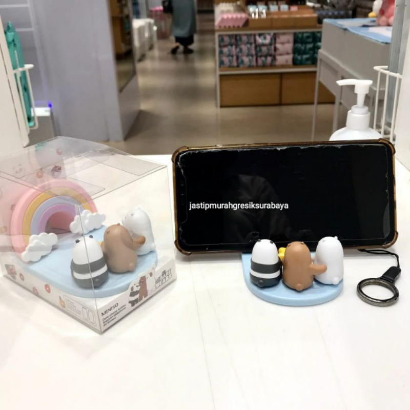 Jual WE BARE BEARS DESK PHONE HOLDER MINISO PHONE HOLDER WE BARE BEARS ...