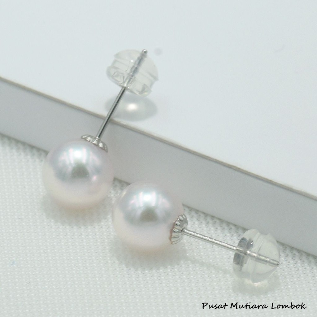 Jual Anting Mutiara Asli Air Laut Warna Putih Simpel dan Fashionable ...