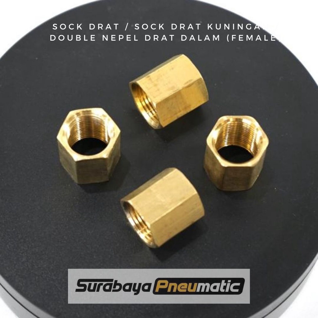 Jual Sock Drat / Double Nepel Drat Dalam Kuningan - XPSF-06 (1/8" x 1/8") | Shopee Indonesia
