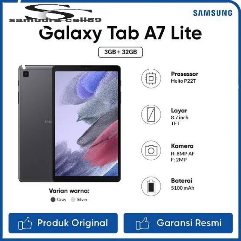 Jual SAMSUNG GALAXY TAB A7 LITE RAM 3GB/ROM 32GB GARANSI RESMI | Shopee Indonesia