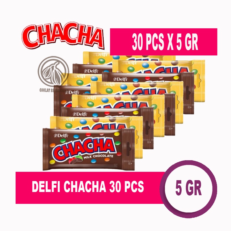 Jual DELFI CHACHA 30 PCS X 5 GR/GRAM RENCENG, COKLAT DELFI CHA CHA MILK ...