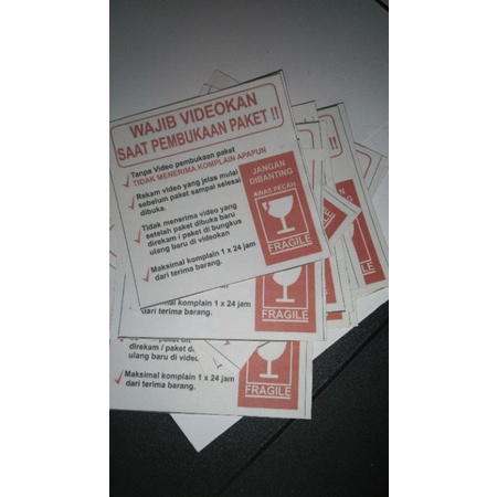 Jual STIKER HVS Unboxing Video Paket | Shopee Indonesia