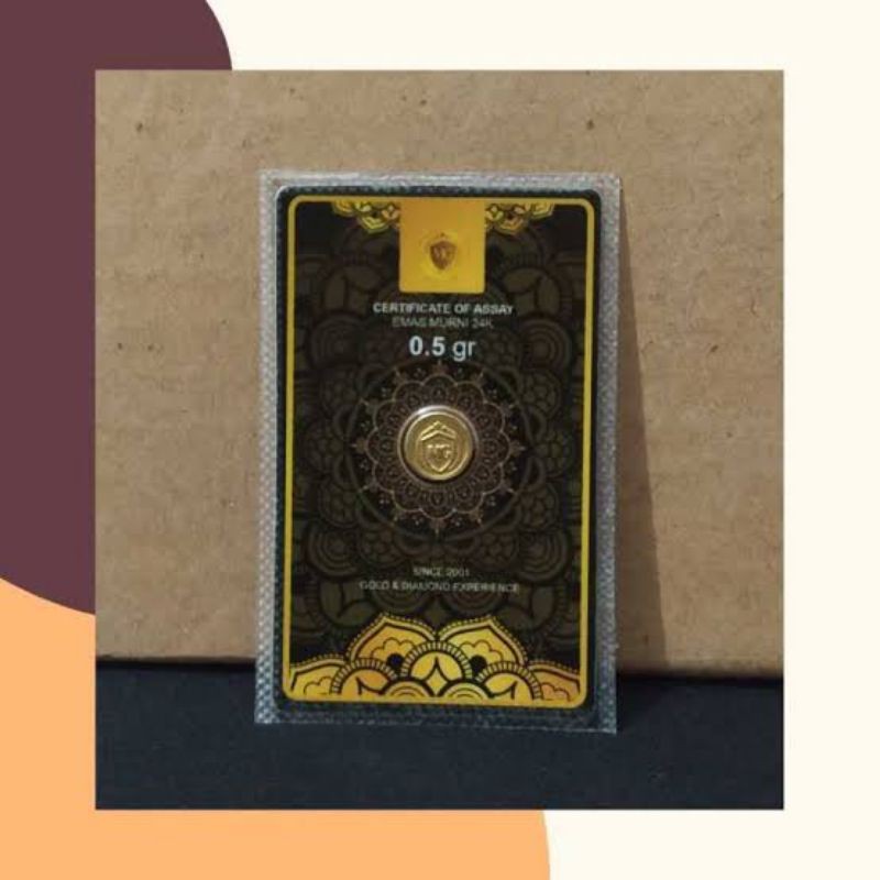 Jual Emas Minigold 0,5 gram asli kadar 999,9% 24 karat logam mulia bisa ...