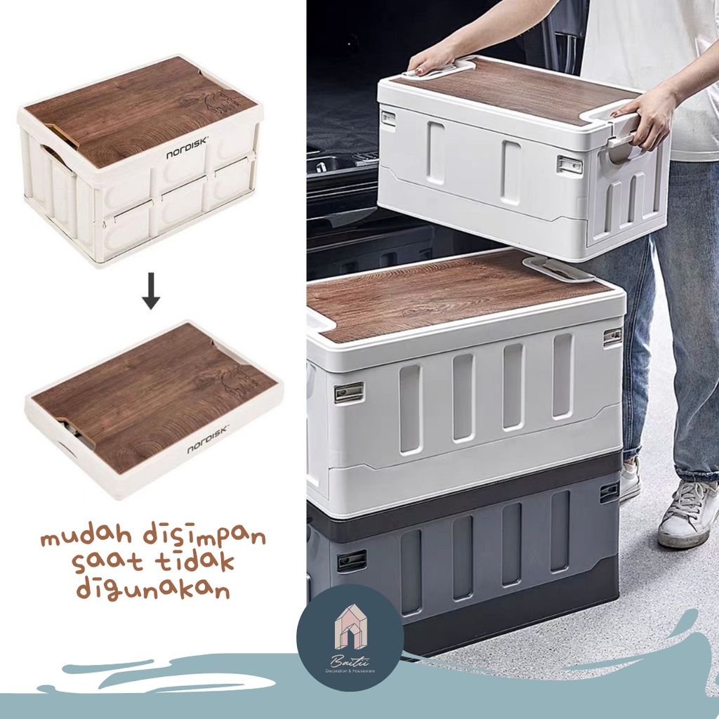 Jual BAITII - BOX STORAGE 8172 CONTAINER TRANSPARAN FOLDABLE BOX/SARA ...