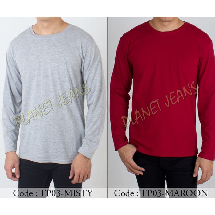 Jual Baju kaos polos pria / polosan cowok warna hitam tangan lengan ...