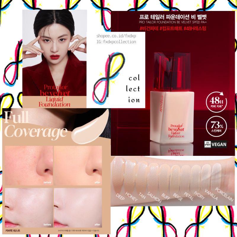 Jual Espoir Pro Tailor Be Velvet Liquid Foundation SPF22 PA++ 30g 10 ...