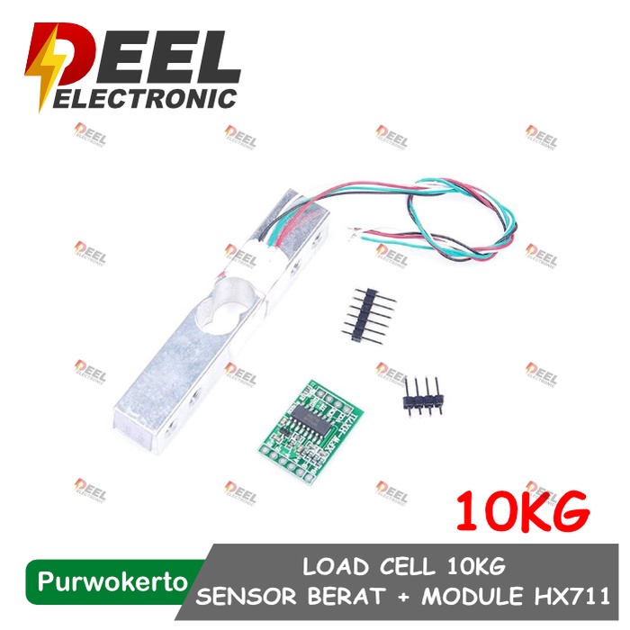 Jual LOAD CELL 10KG + HX711 MODULE SENSOR BERAT 10KG + HX711 WEIGHT ...