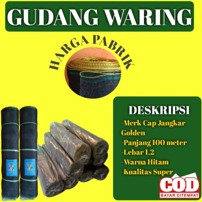 Jual Jaring Waring PERMETER TL Hitam/Jaring Pagar/Jaring Kandang Ayam ...