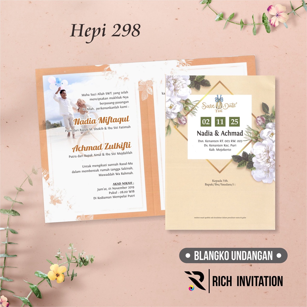 Jual BLANKO UNDANGAN PERNIKAHAN KOSONGAN HEPI 298 | Shopee Indonesia
