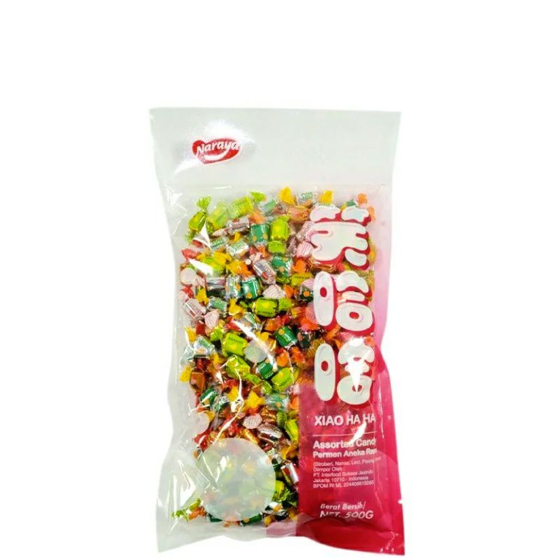 Jual NARAYA XIAO HA HA 500gr Assorted Candy Permen Aneka Rasa/ PERMEN IMLEK/PERMEN LEBARAN ...